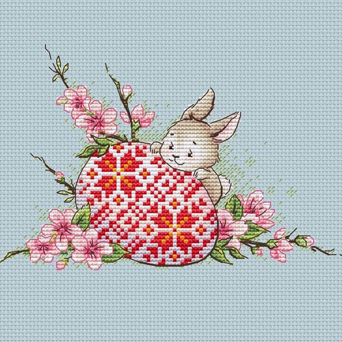 Happy Easter PDF Cross Stitch Pattern Easter Bunny Counted - Etsy