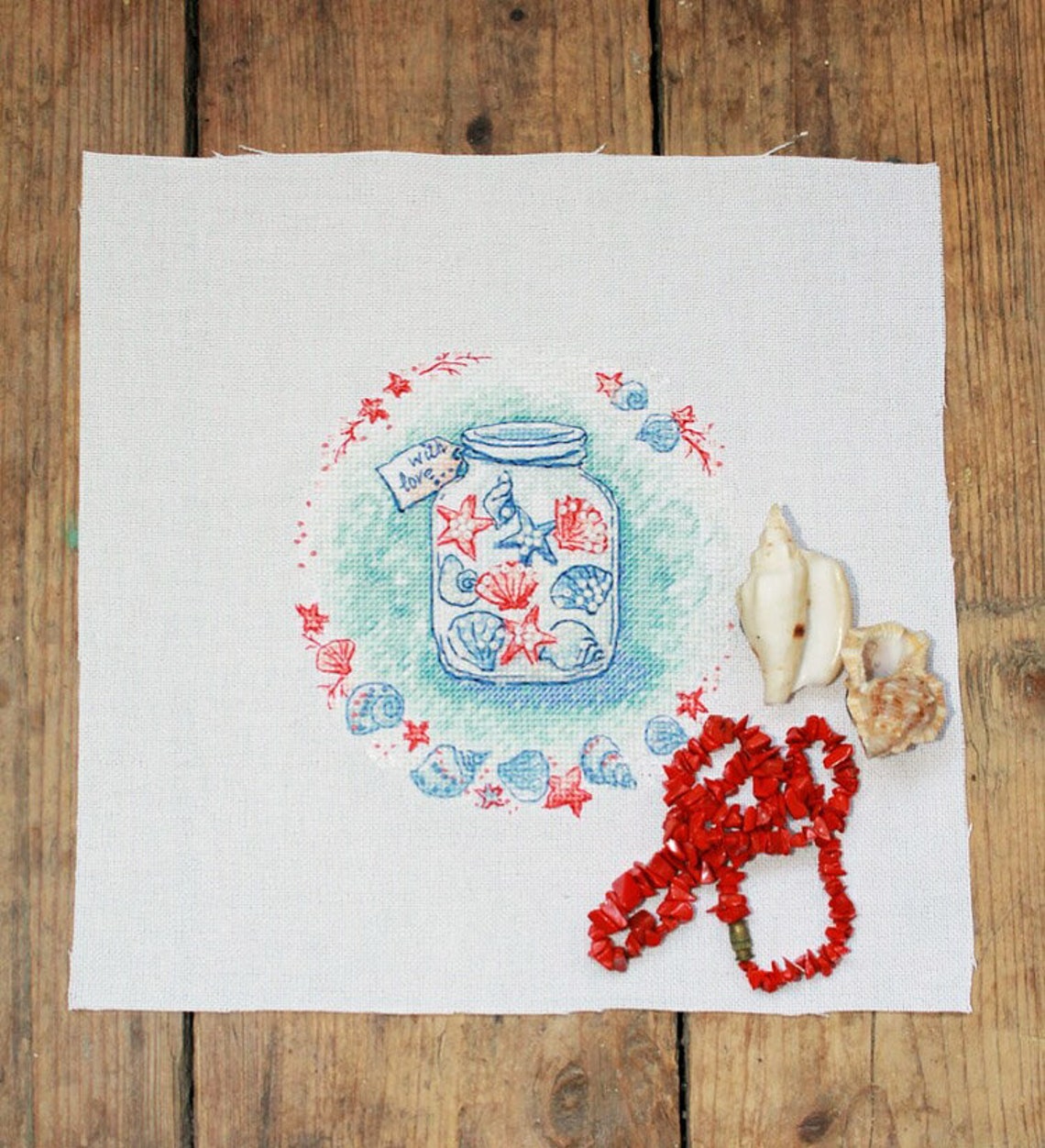 Sea Shells Cross Stitch Pattern Shell Cross Stitch Memories in - Etsy