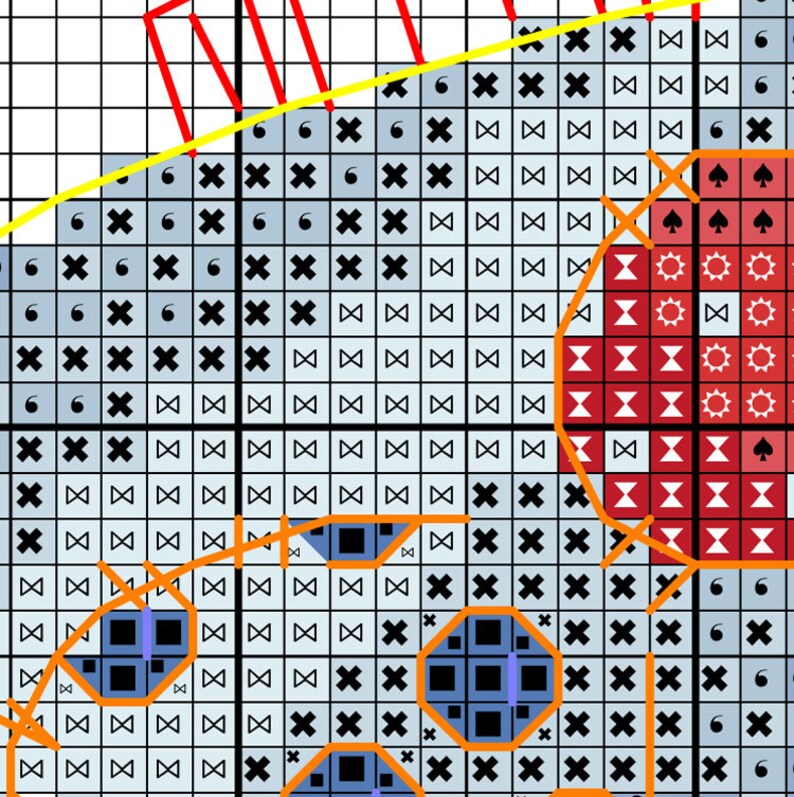 Blue Airship cross stitch pattern boy nursery decor cross | Etsy