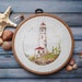 White Lighthouse Cross Stitch Pattern Lake Michigan Lighthouse Cross ...