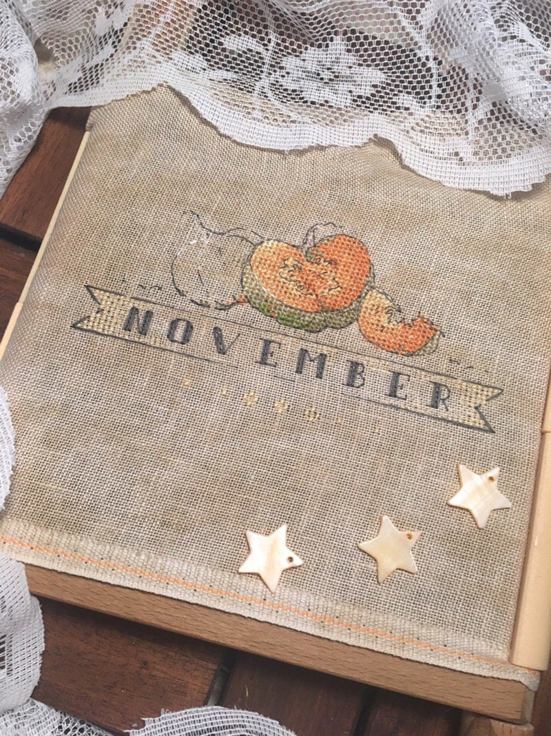 Pumpkin Cross Stitch Pattern Calendar Cross Stitch November Calendar ...