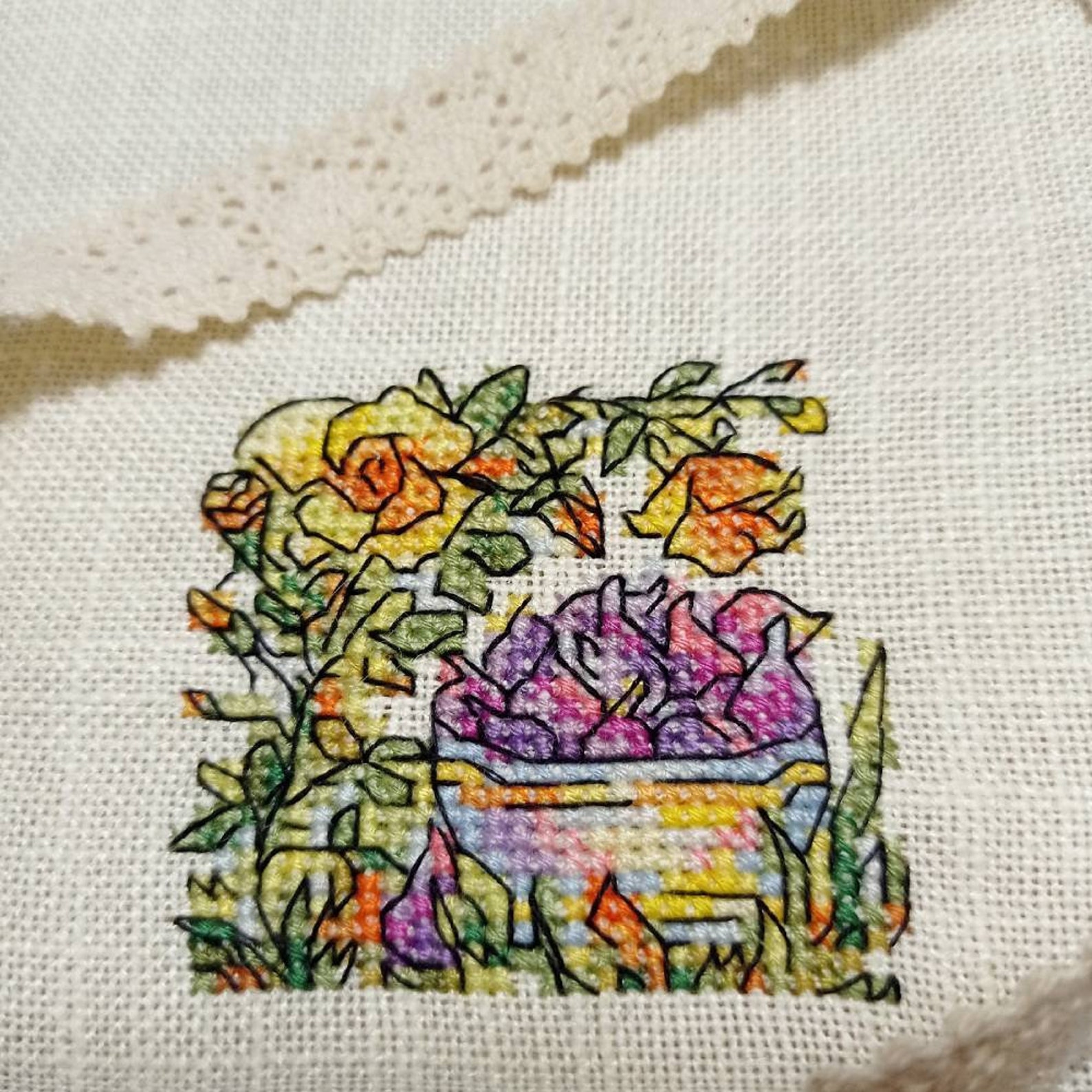 Garden Flowers Cross Stitch Pattern - Etsy