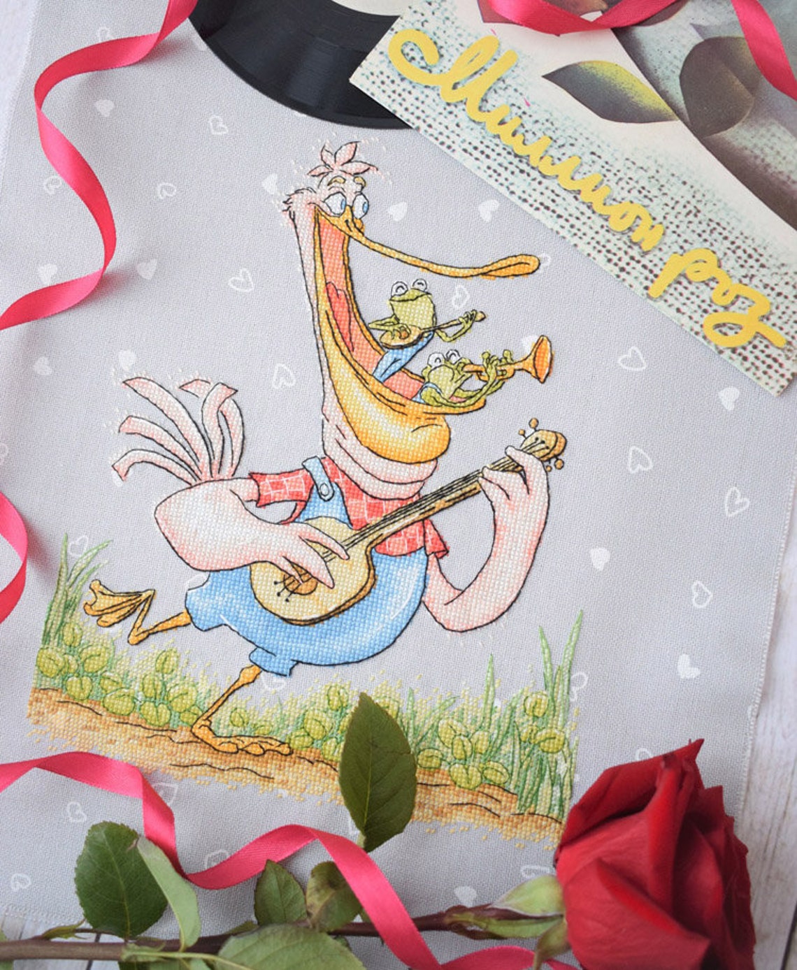 Pelican Cross Stitch Pattern Singing Pelican Cross Stitch - Etsy