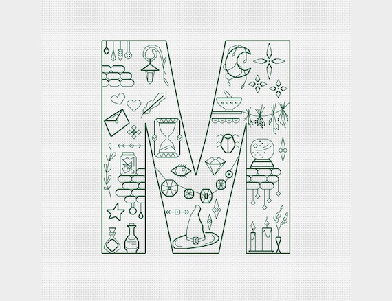 Letter M Cross Stitch Pattern - Etsy