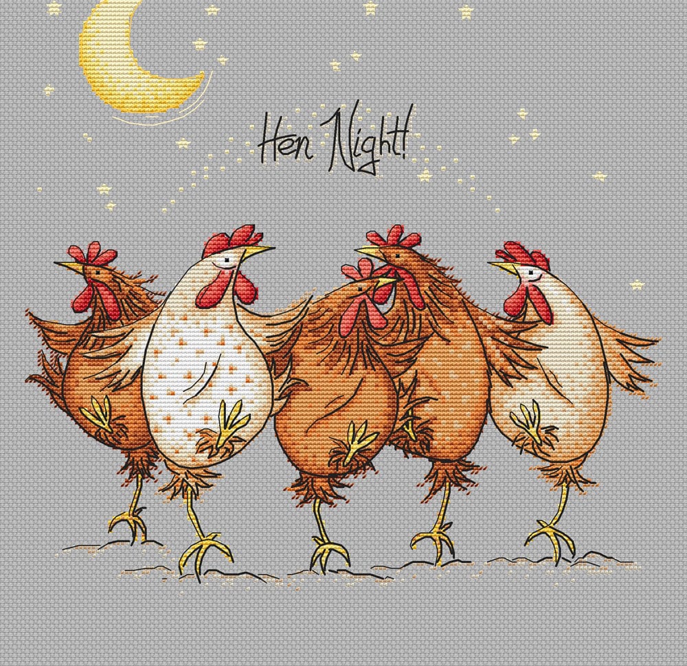 Hen cross stitch pattern chicken instant download pdf pattern | Etsy