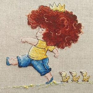 Curly Boy Cross Stitch Pattern King Cross Stitch Cute Boy Cross Stitch ...