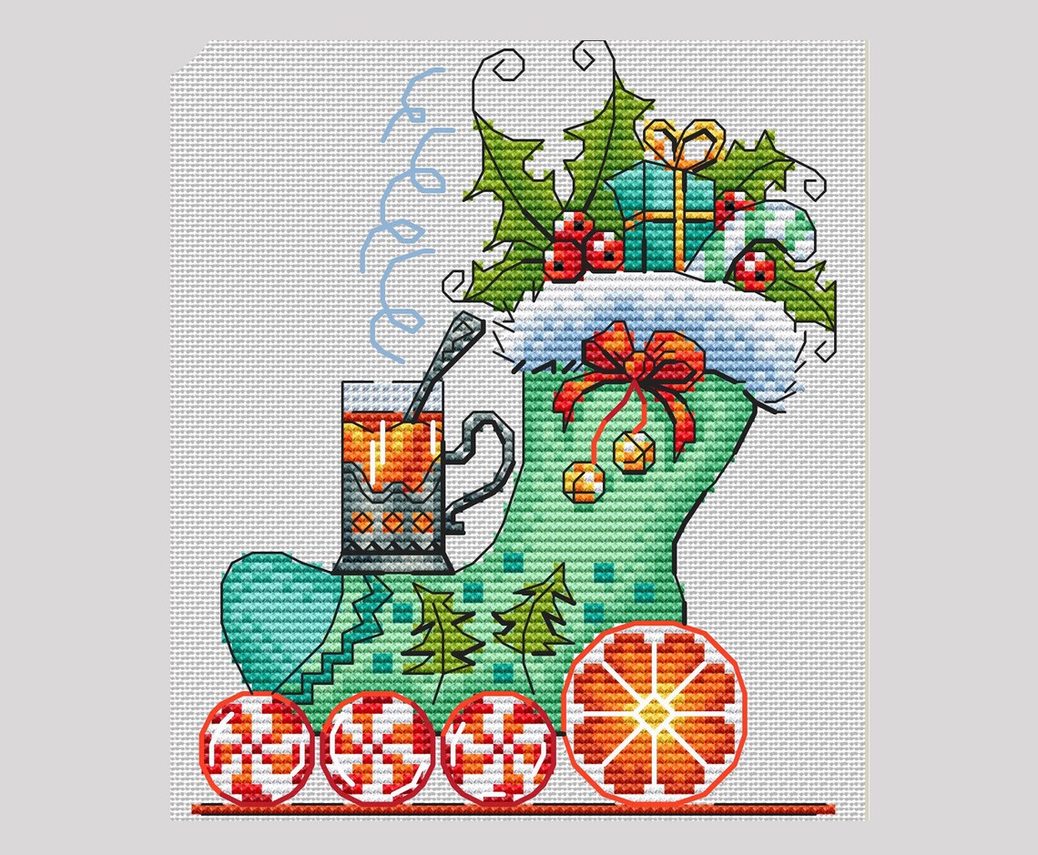 Christmas Train Cross Stitch Pattern - Etsy