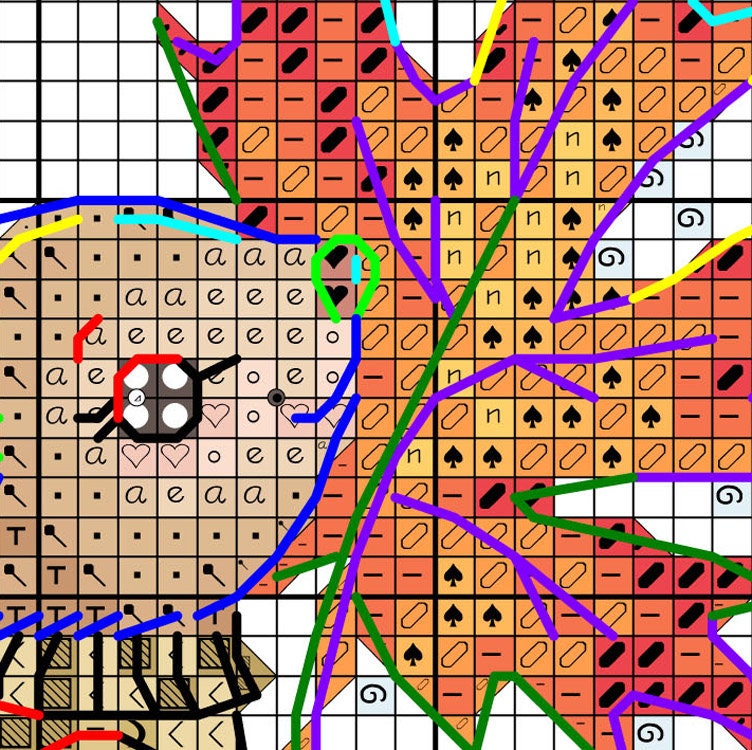 Little Mouse Cross Stitch Pattern Maple Leaf Cross Stitch | Etsy