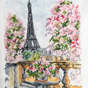 Spring in Paris Cross Stitch Pattern - Etsy