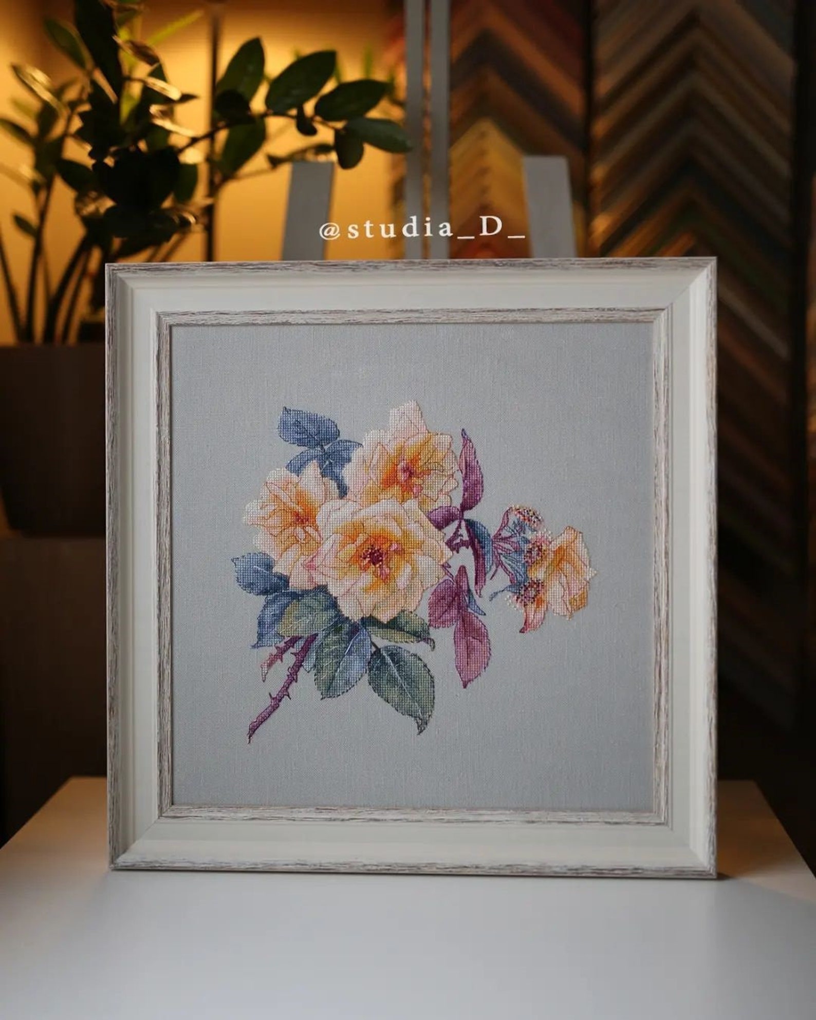 Yellow Roses Cross Stitch Pattern - Etsy