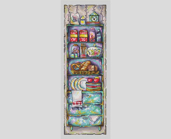 Old Cupboard Cross Stitch Pattern - Etsy