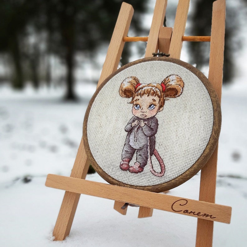 Baby Girl Cross Stitch Pattern Cute Girl Cross Stitch Girl in - Etsy