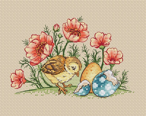 Chick Cross Stitch Pattern Easter Cross Stitch Pattern Chick | Etsy