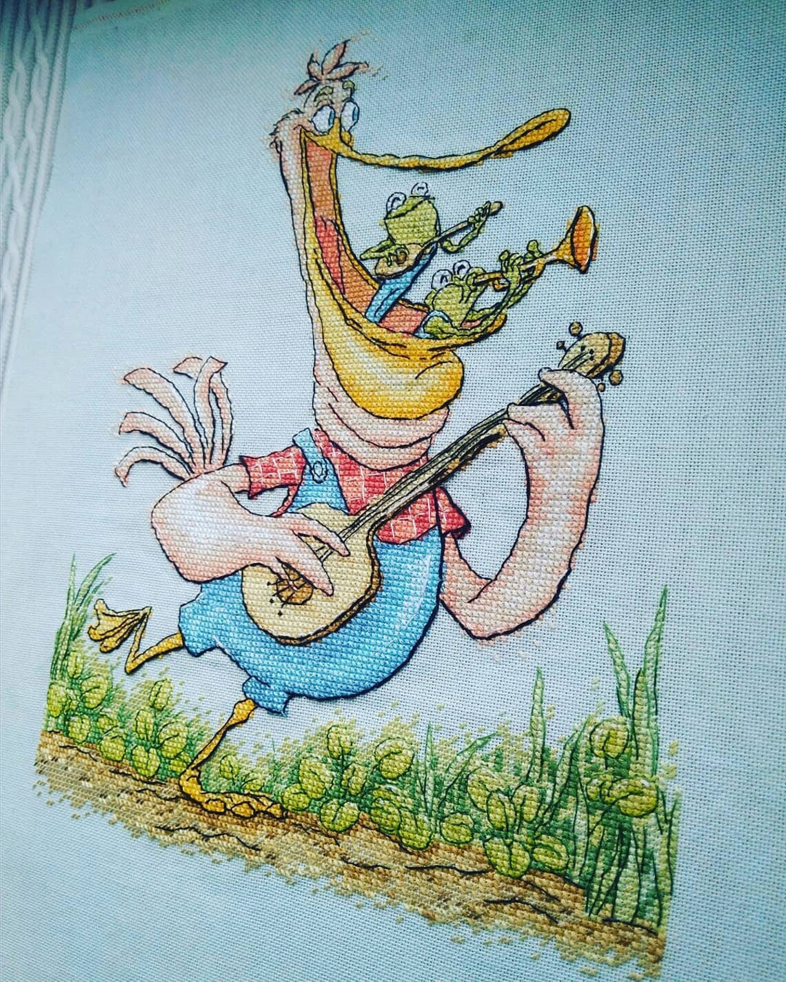 Pelican Cross Stitch Pattern Singing Pelican Cross Stitch - Etsy