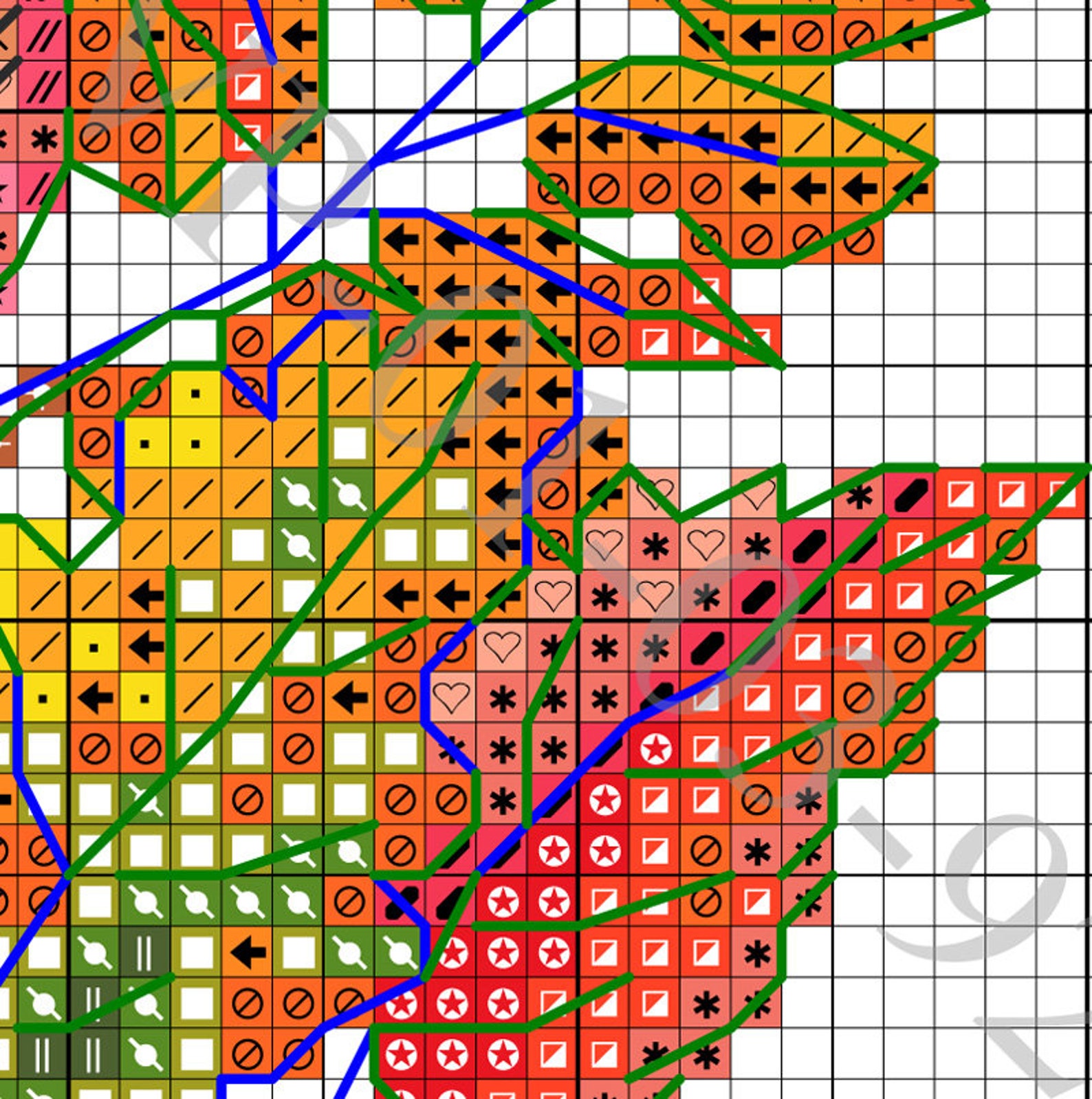 Autumn Colors Cross Stitch Pattern Paint Tube Cross Stitch - Etsy
