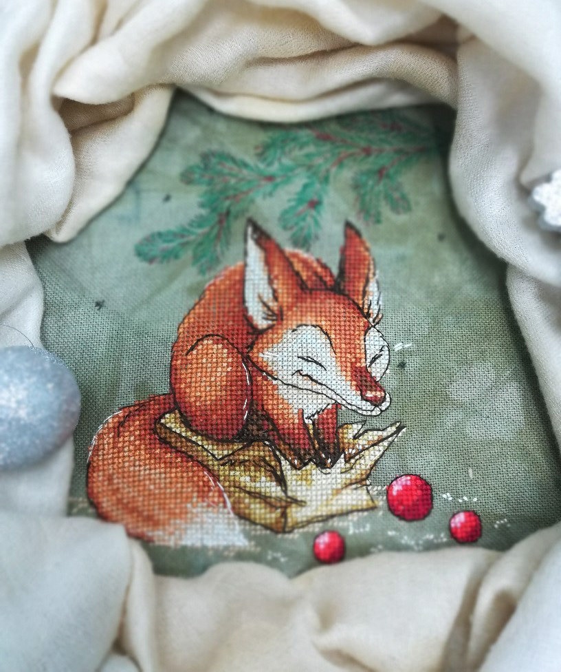 Playful Fox Cross Stitch Pattern Fox in the Box Cross Stitch - Etsy