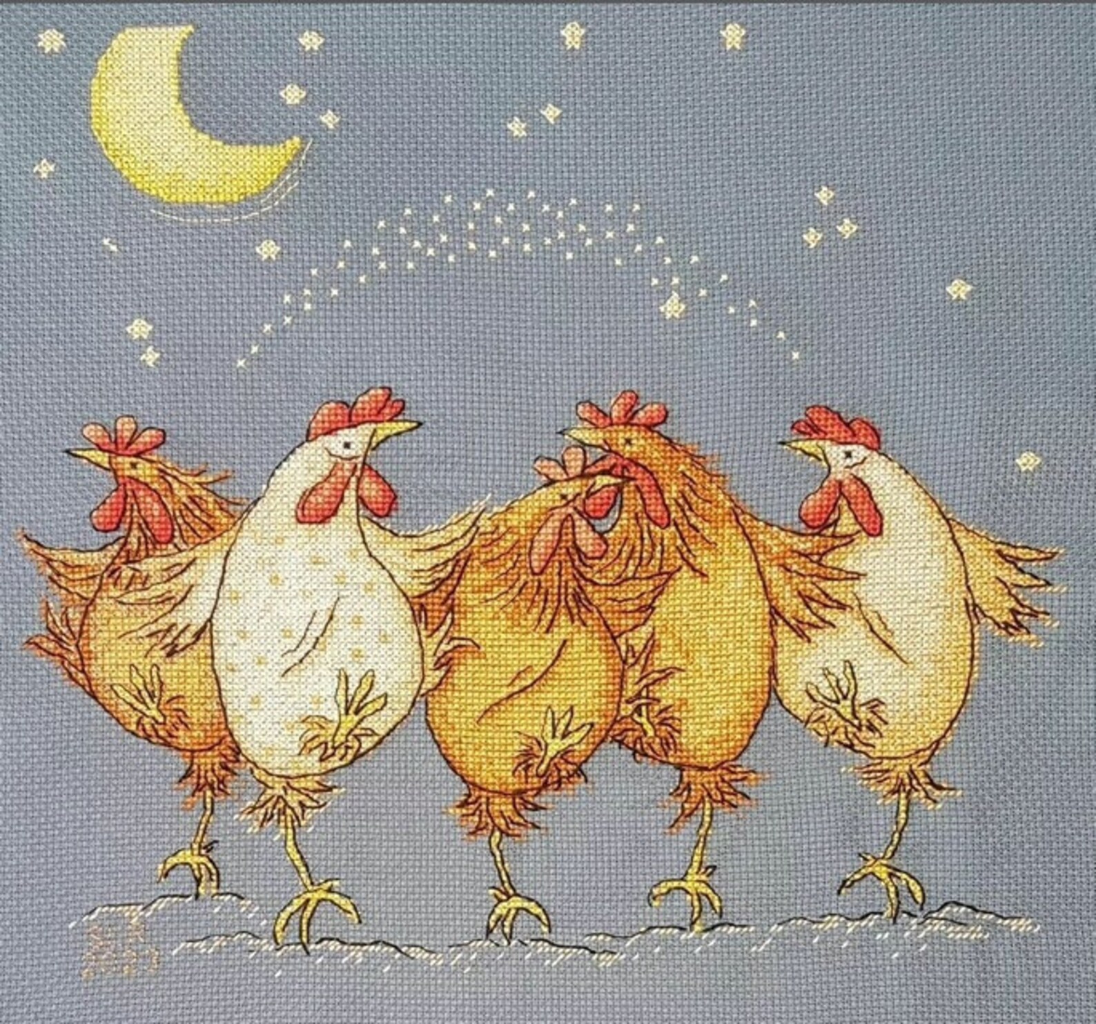 Hen Cross Stitch Pattern Chicken Instant Download Pdf Pattern Funny Hen ...
