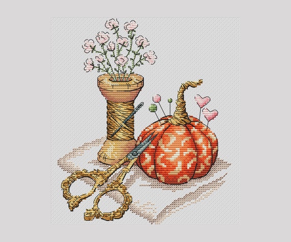 Gold Scissors Cross Stitch Pattern - Etsy