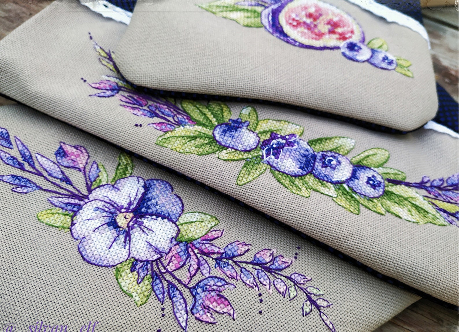 Blueberry Cross Stitch Pattern Fig Cross Stitch Pattern Violet - Etsy