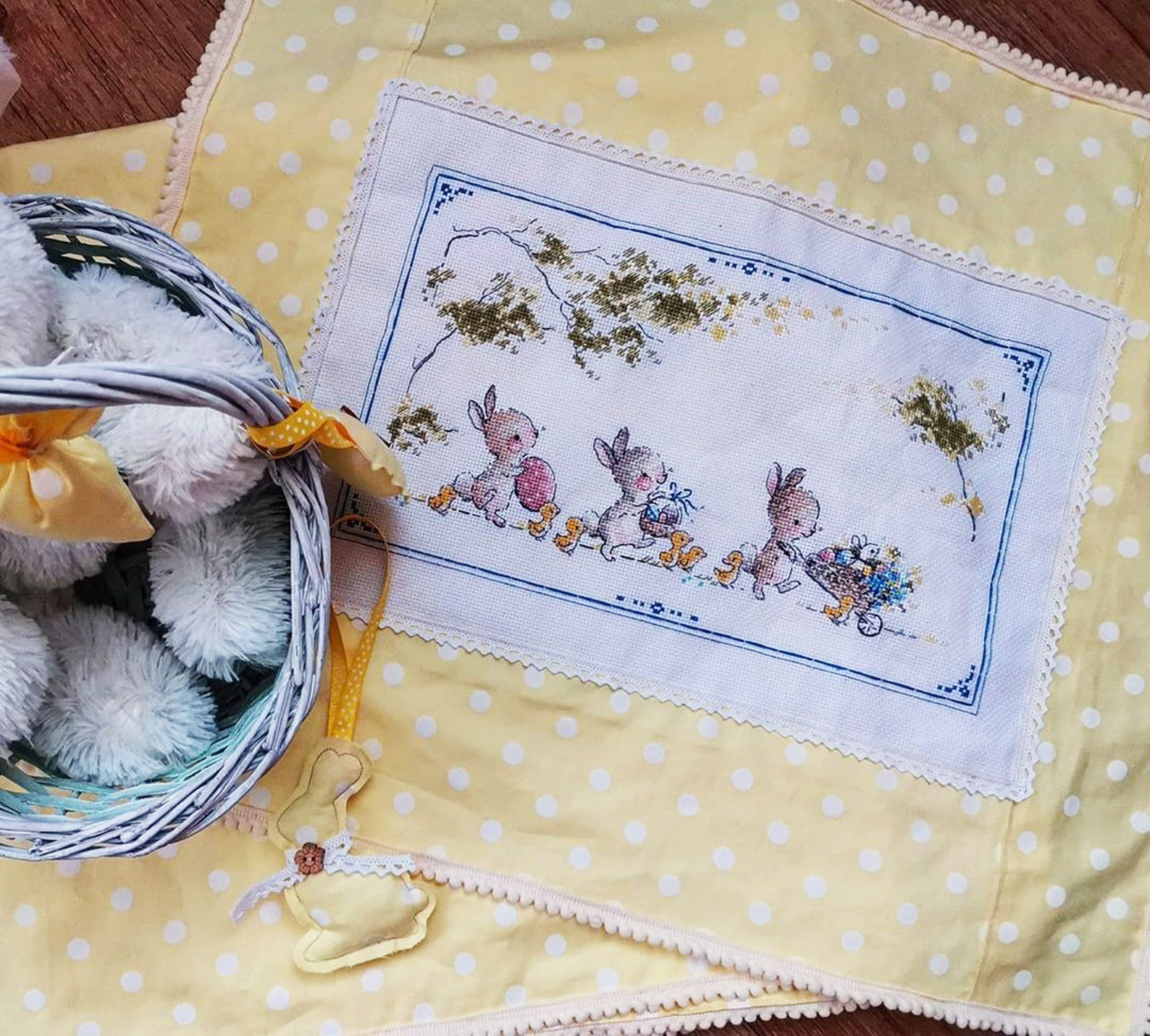 Easter Bunny Cross Stitch Pattern Easter Ornament Cross Stitch | Etsy