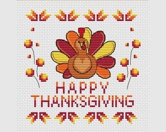 Turkey Counted Cross Stitch Pattern - Etsy