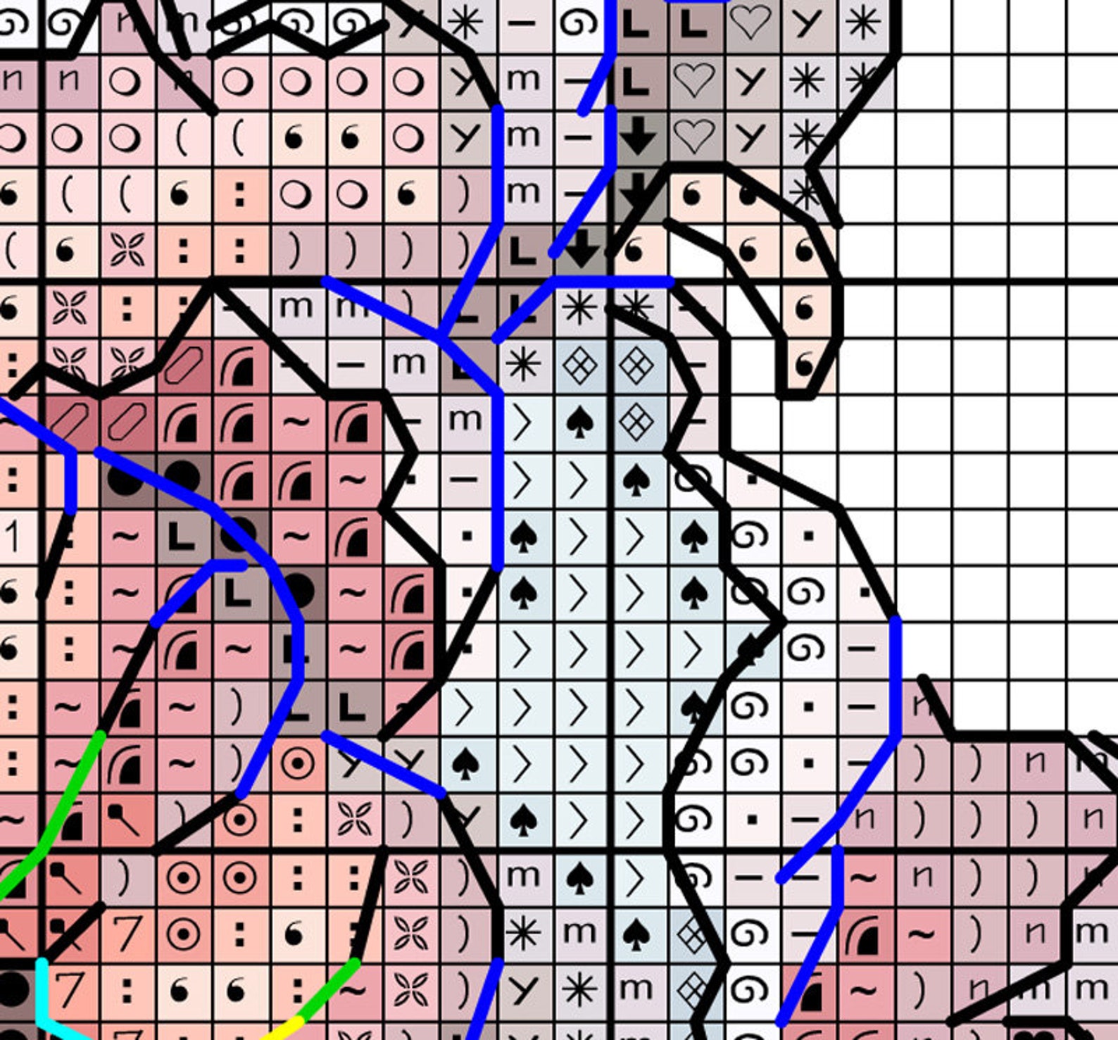 Love and Rose Cross Stitch Pattern Pink Rose Cross Stitch - Etsy