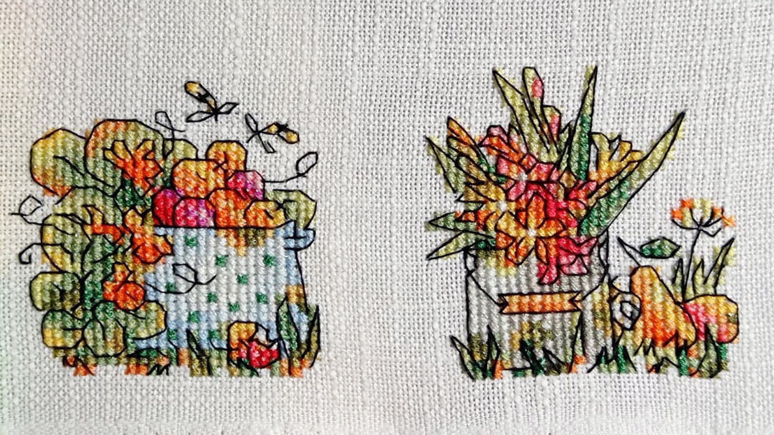 Garden Flowers Cross Stitch Pattern - Etsy