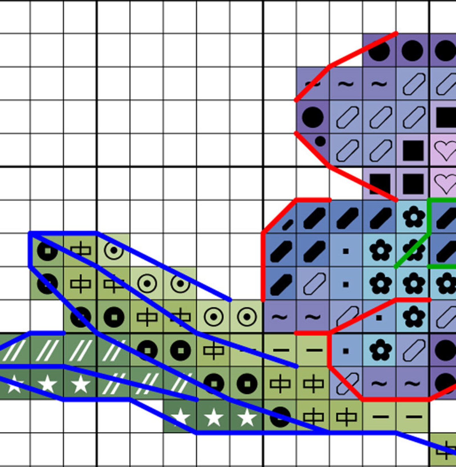 Periwinkle Cross Stitch Pattern Blue Flowers Cross Stitch | Etsy