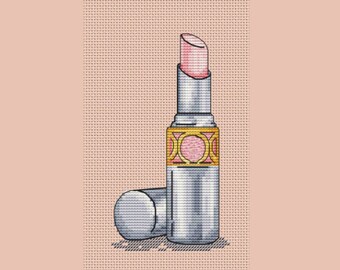 Lipstick Cross Stitch - Etsy