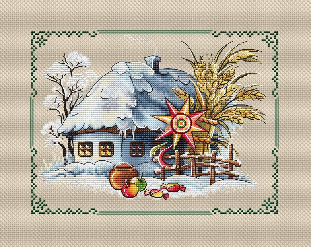 Christmas Hut Cross Stitch Pattern - Etsy