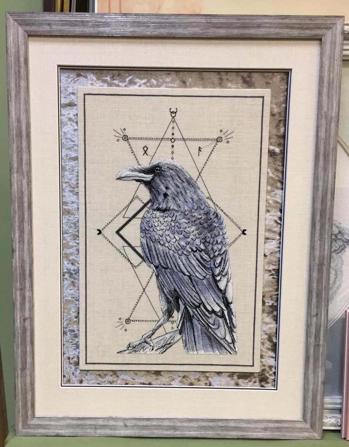 Wise Raven Cross Stitch Pattern Bird Cross Stitch Pattern Symbol of ...