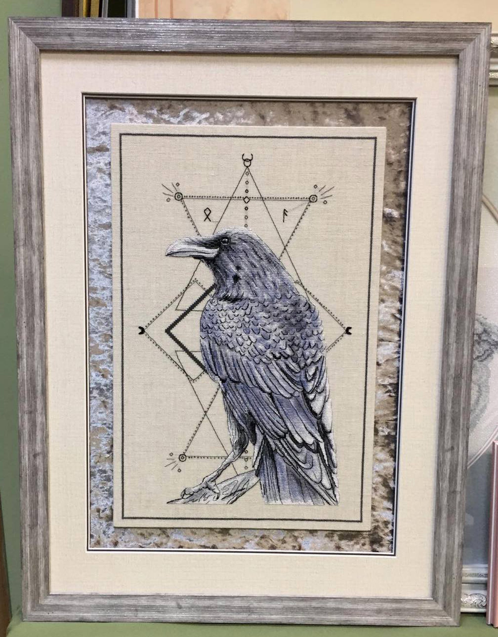 Wise Raven cross stitch pattern bird cross stitch pattern | Etsy