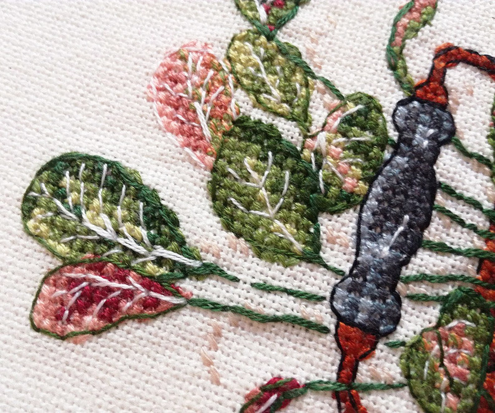 Brass Kettle Cross Stitch Pattern Maranta Cross Stitch Copper - Etsy