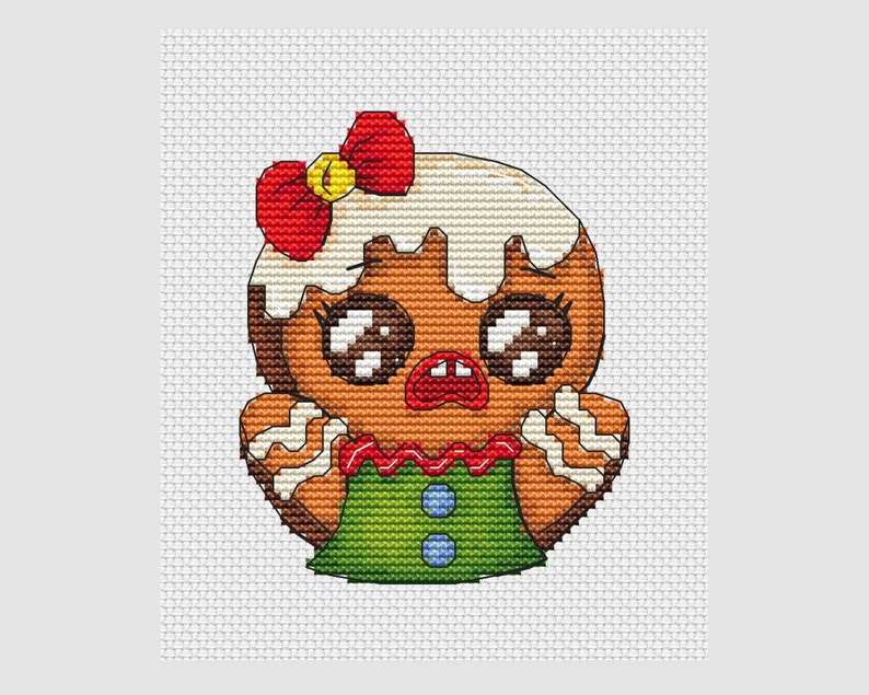 Cute Gingerbread Cross Stitch Pattern - Etsy