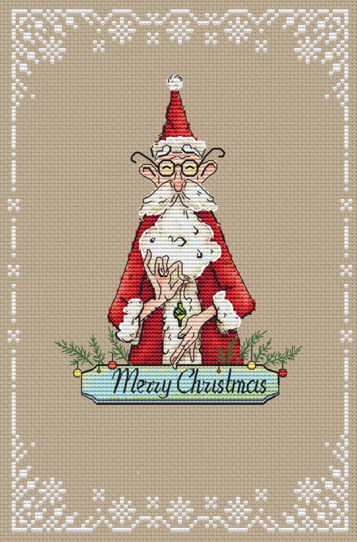Cute Santa Set of Cross Stitch Patterns - Etsy