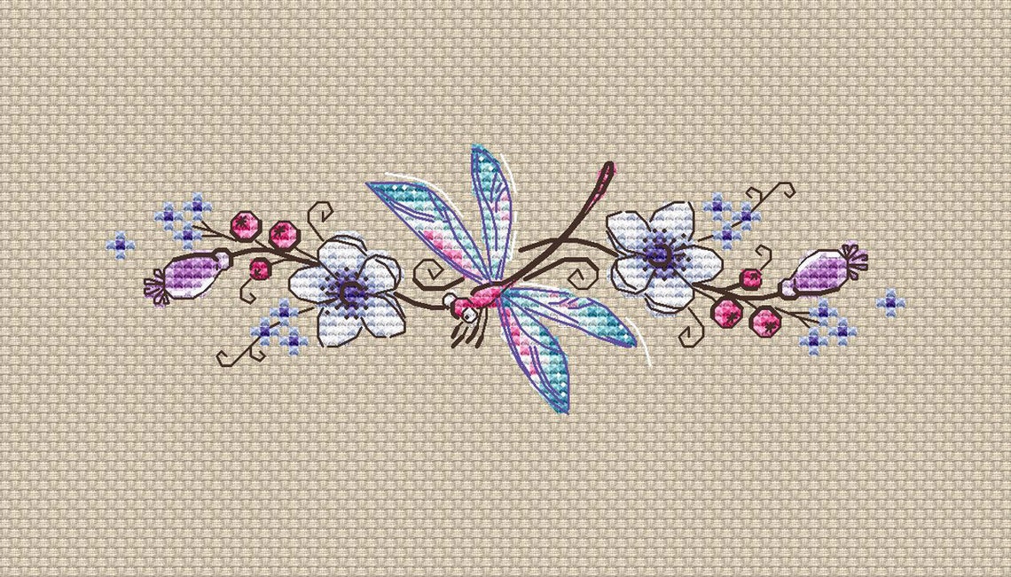 Dragonfly Cross Stitch Pattern Instant Download Pdf Dragonfly - Etsy