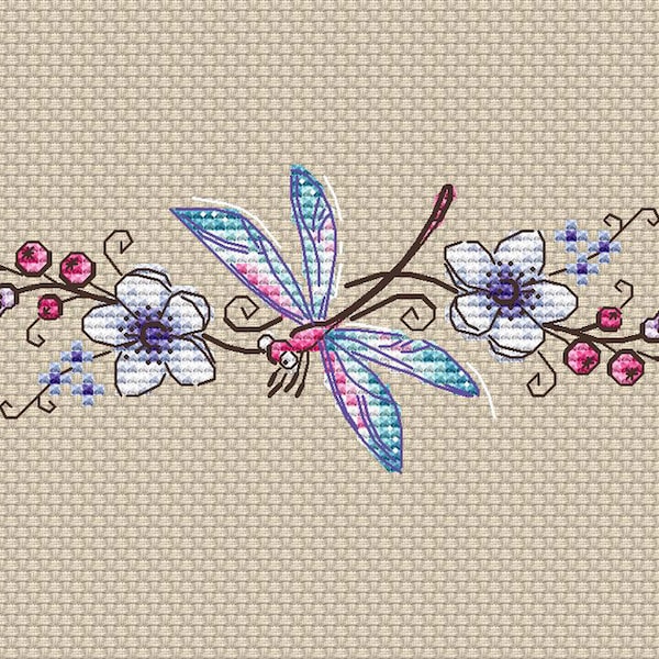 Dragonfly Cross Stitch - Etsy