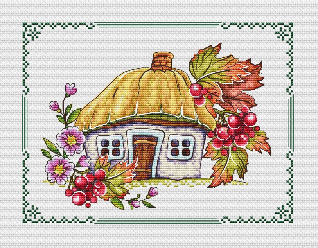 Ukrainian Hut Cross Stitch Pattern - Etsy