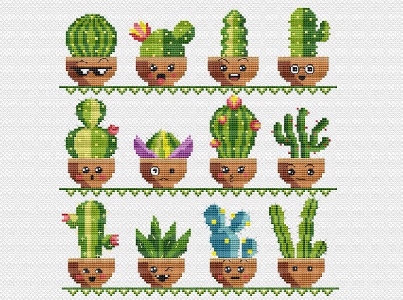 Cactus cross stitch store