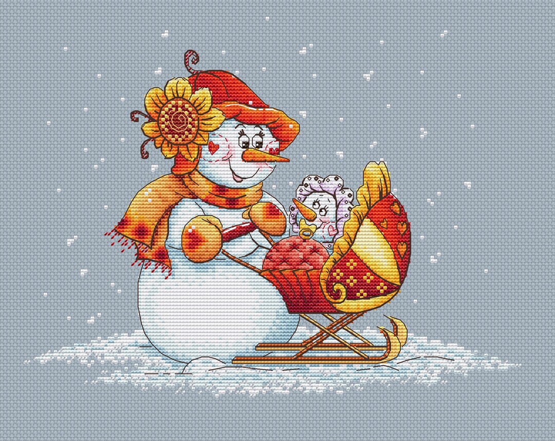 Snow Baby Cross Stitch Pattern Mother With Baby Cross Stitch Baby ...