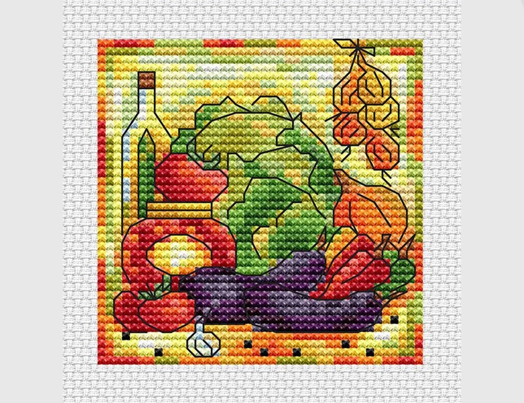 Vegetables Cross Stitch Pattern - Etsy