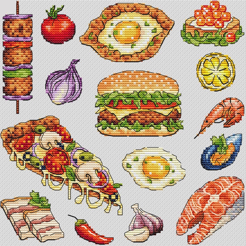 Food Cross Stitch - Etsy