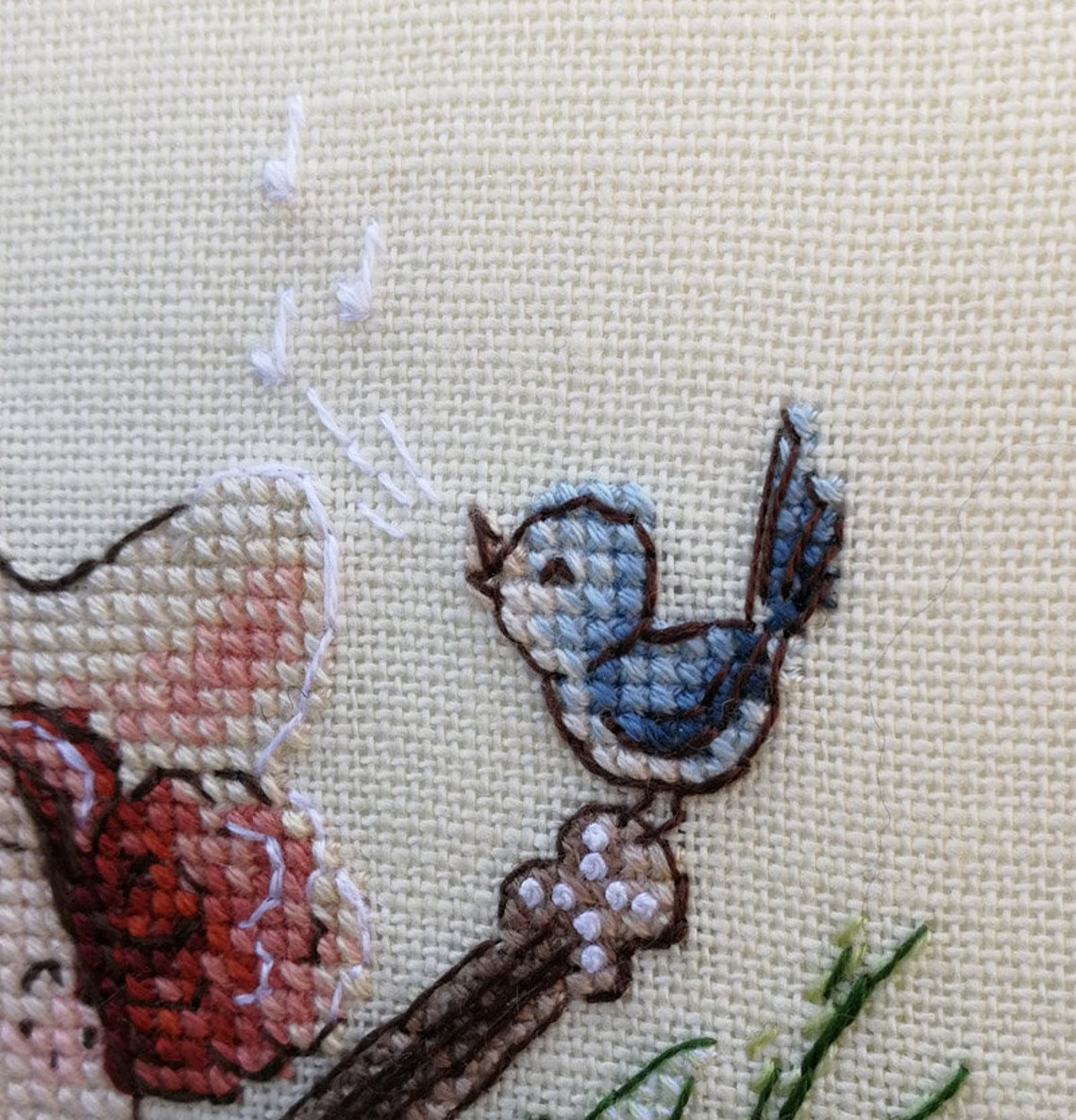 Girl With Banjo Cross Stitch Pattern Singing Girl Cross Stitch Music ...