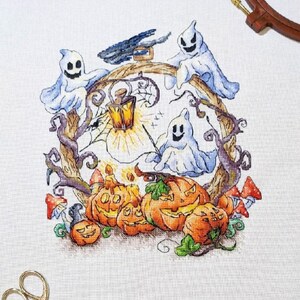 Spooky Ghosts Cross Stitch Pattern Halloween Cross Stitch | Etsy