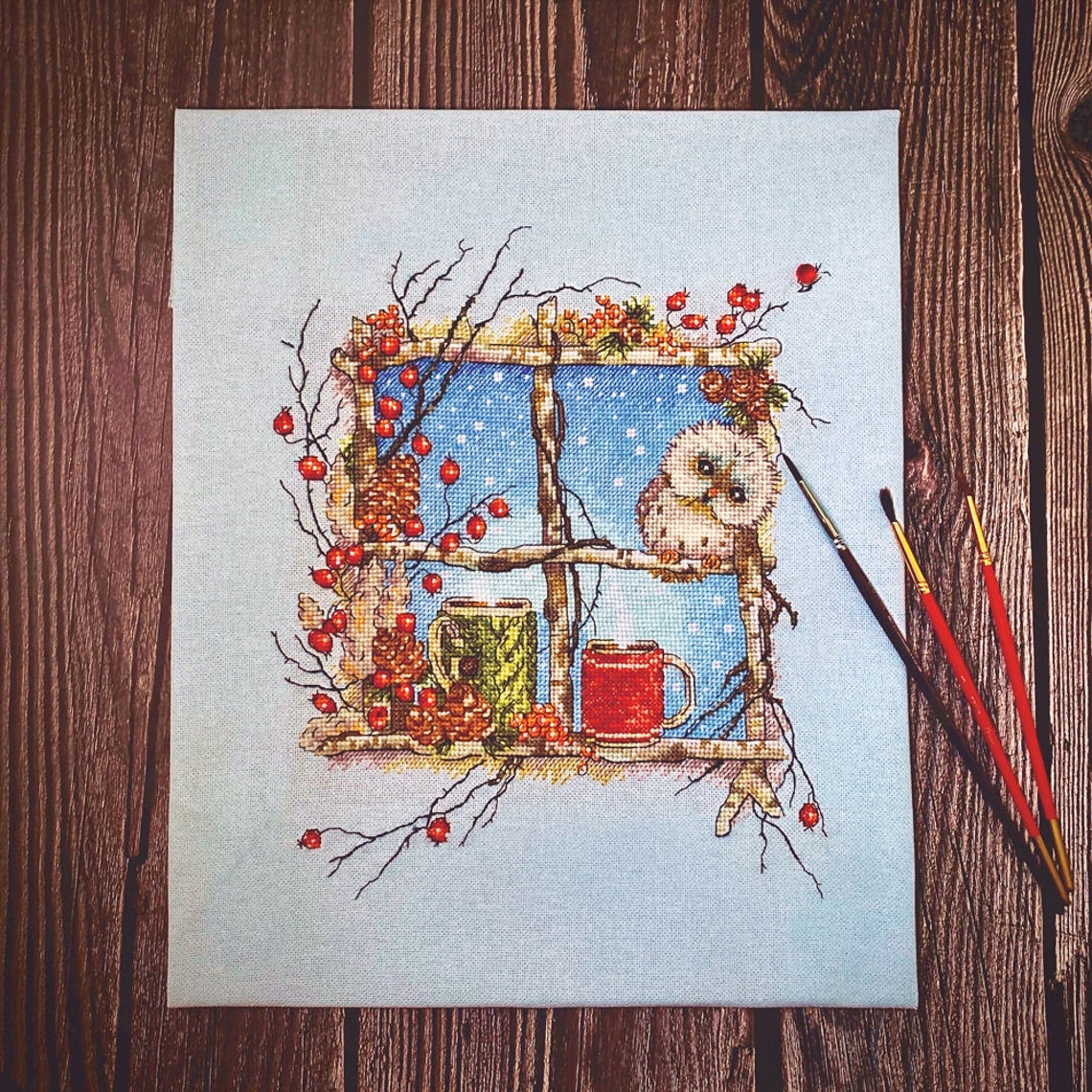 Christmas Window Cross Stitch Pattern - Etsy