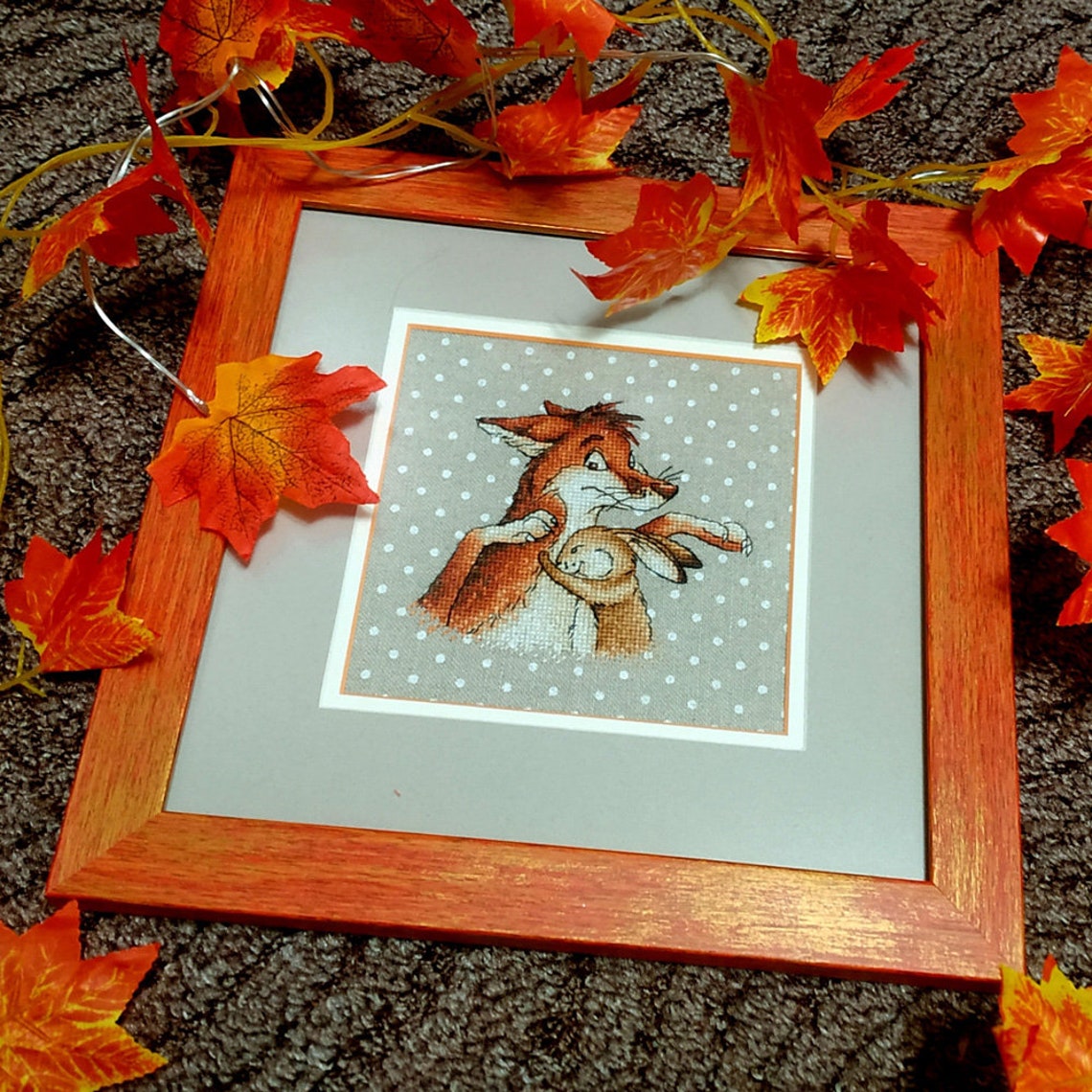 Fox and Bunny Cross Stitch Pattern Fox Cross Stitch Rabbit - Etsy