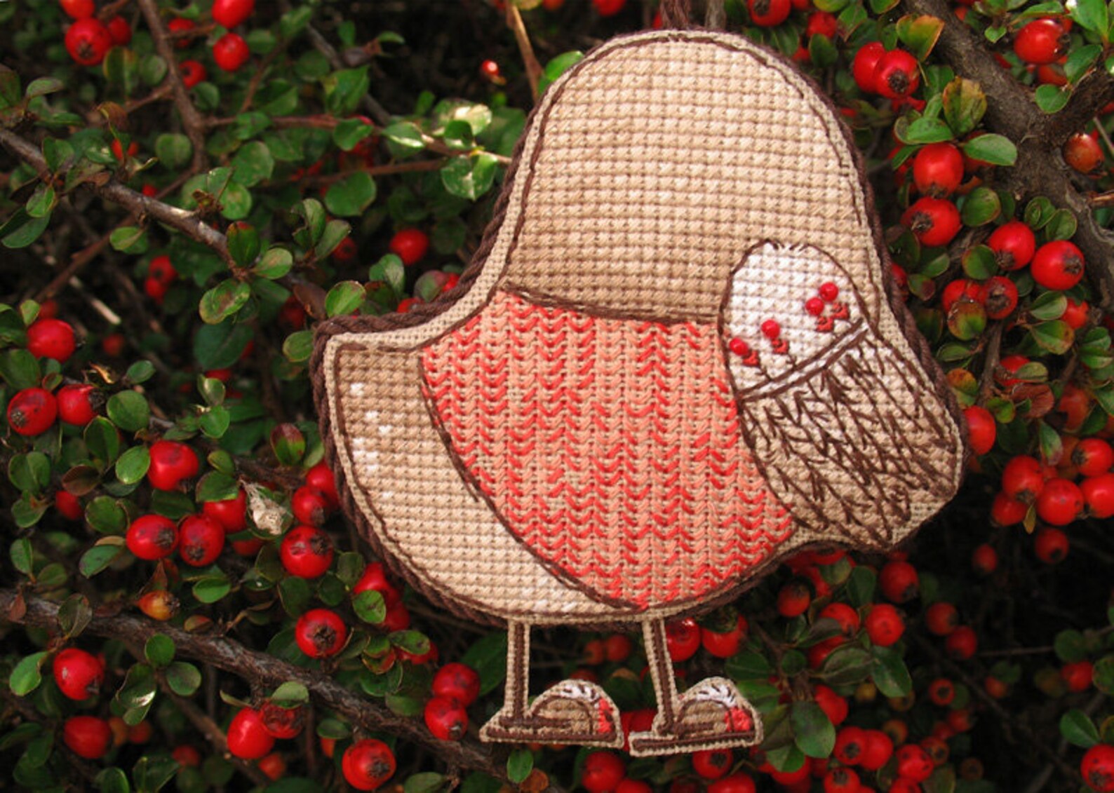 Bird in Red Dress Cross Stitch Pattern Bird With Cup of Coffee | Etsy