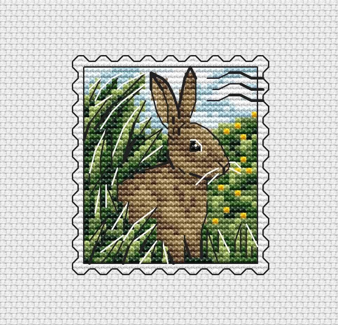 Gray Hare Cross Stitch Pattern - Etsy
