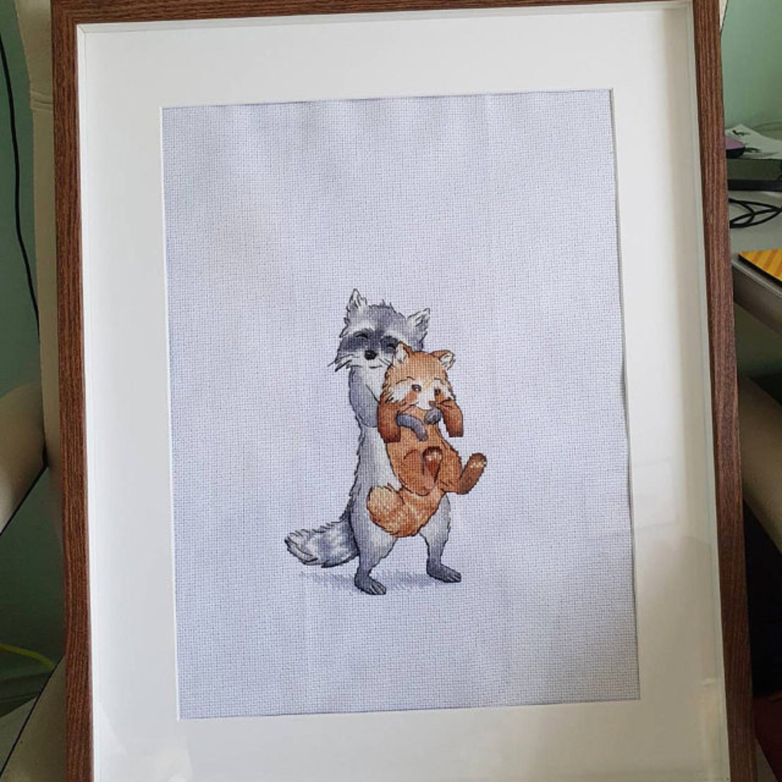 Cute Raccoon Cross Stitch Pattern Funny Animal Cross Stitch - Etsy