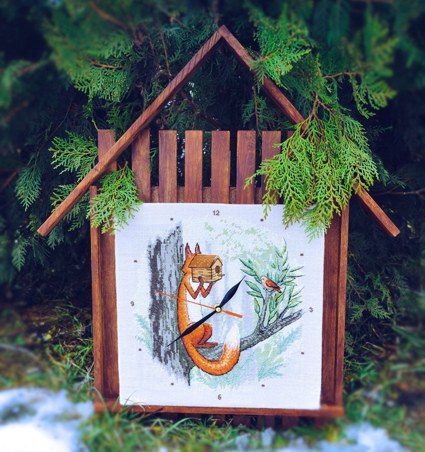 Sly Fox Cross Stitch Pattern Fox Hunting a Bird Cross Stitch | Etsy